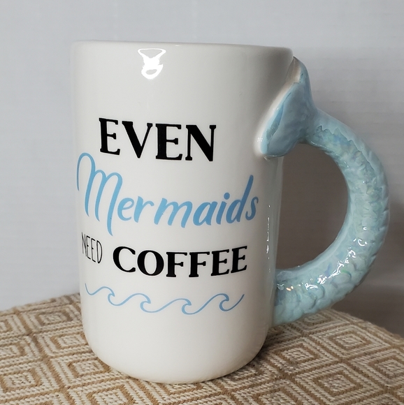 Dining | Mermaid Porcelain Mug With Mermaid Tail Handle | Poshmark